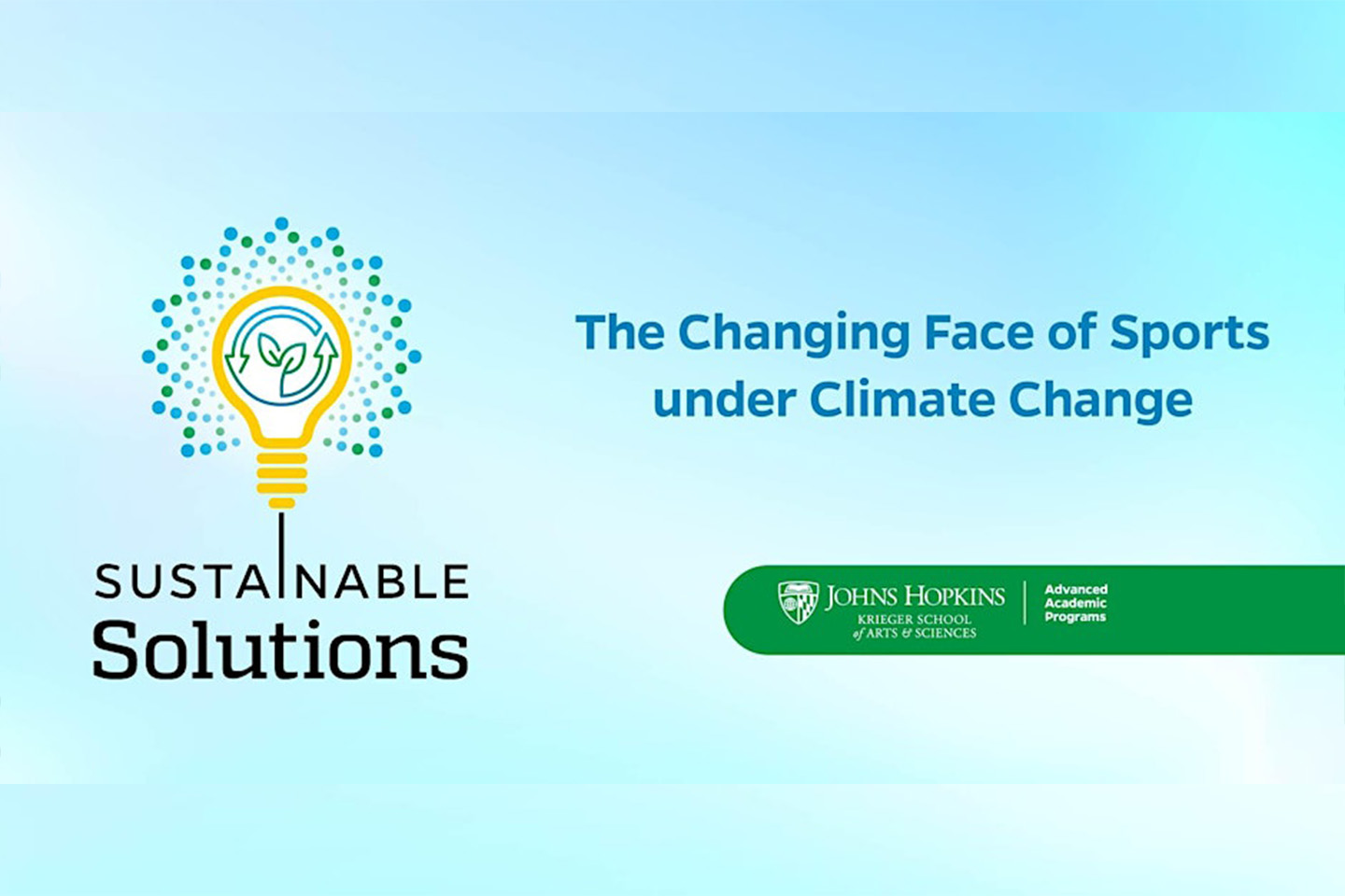 Sustainable Solutions | The Changing Face of Sports Under Climate ...